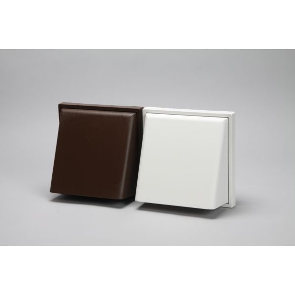 150mm round spigot vent grille cowled with damper brown