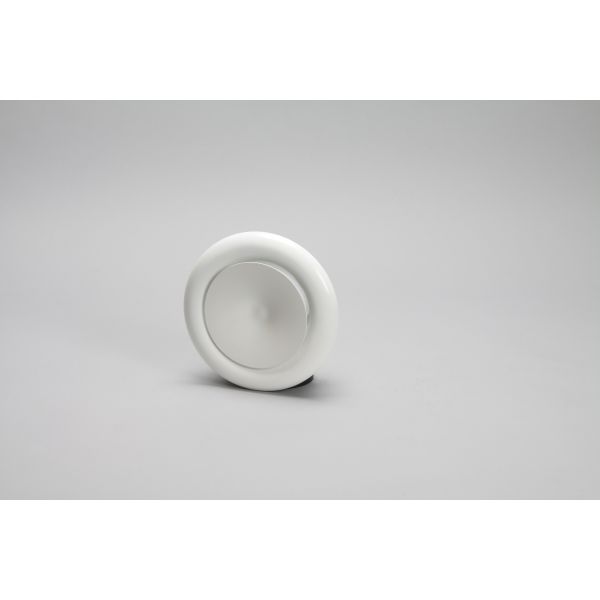 Ceiling extract valve metal white 150mm ducting